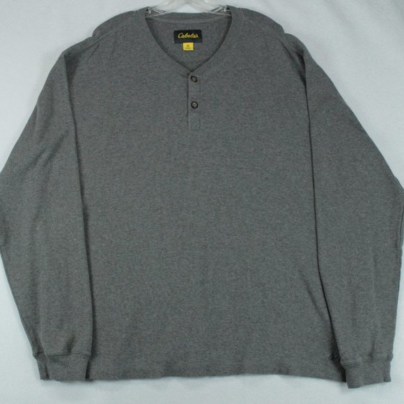 Cabela's | Shirts | Cabelas Henley Mens 3xl Gray Long Sleeve | Poshmark